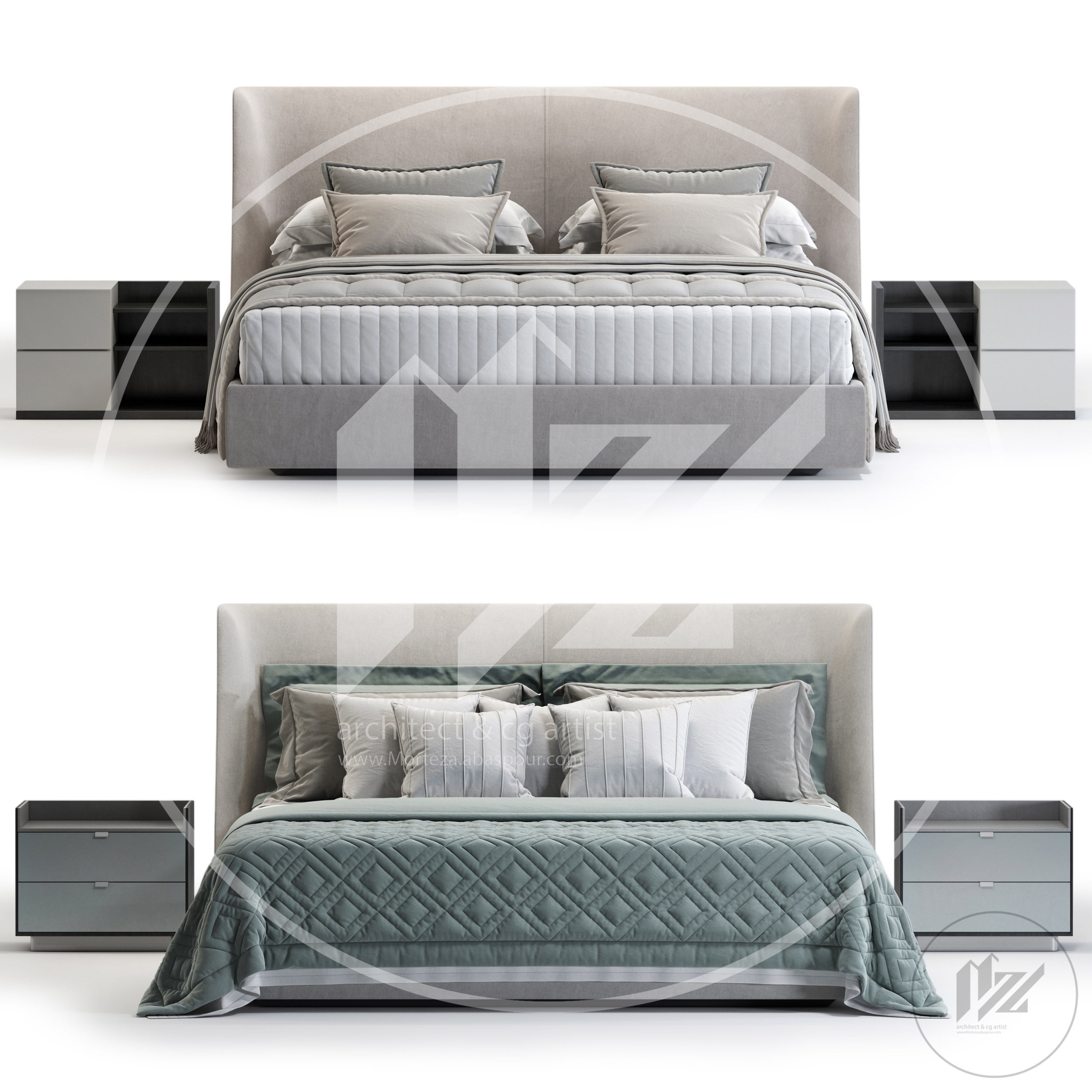 Domkapa Echo Bed 3D model | CGTrader