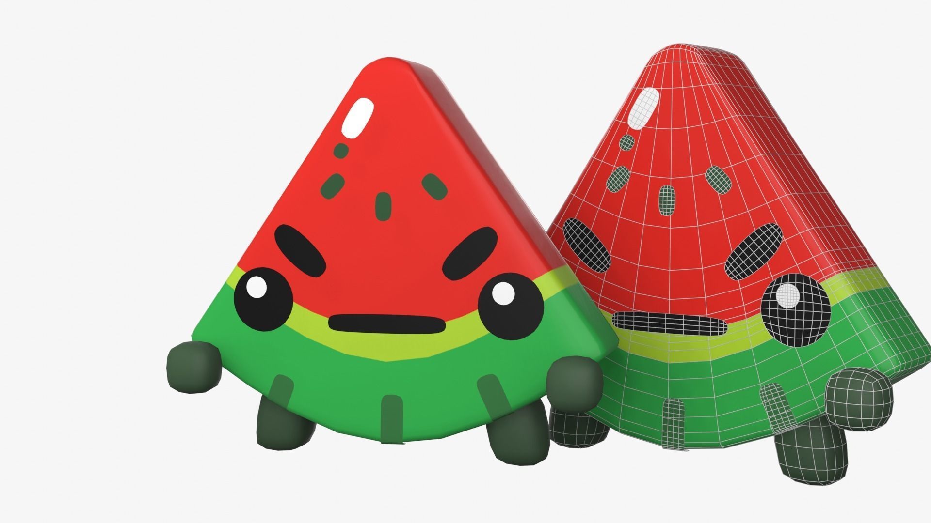 3D model Watermelon Boomerang Fu VR / AR / low-poly | CGTrader