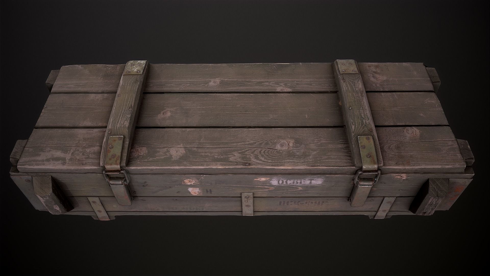 3D model Military box Low-poly 3D model Low-poly 3D model VR / AR / low ...