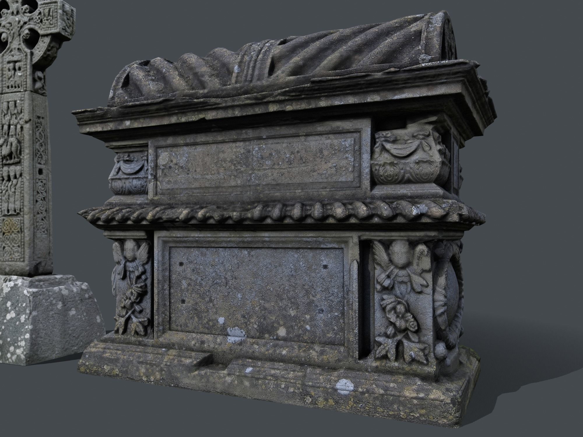 3D model Tomb and a Cross realistic models VR / AR / low-poly | CGTrader
