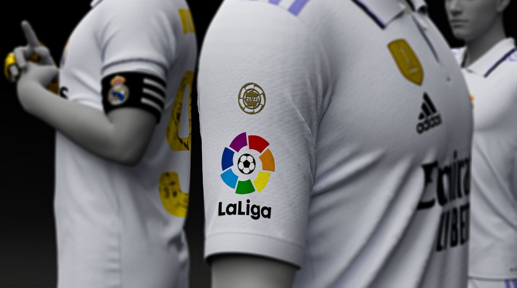 Benzema Real Madrid 2022 Home Jersey Ballon Dor Special Edition 3D ...