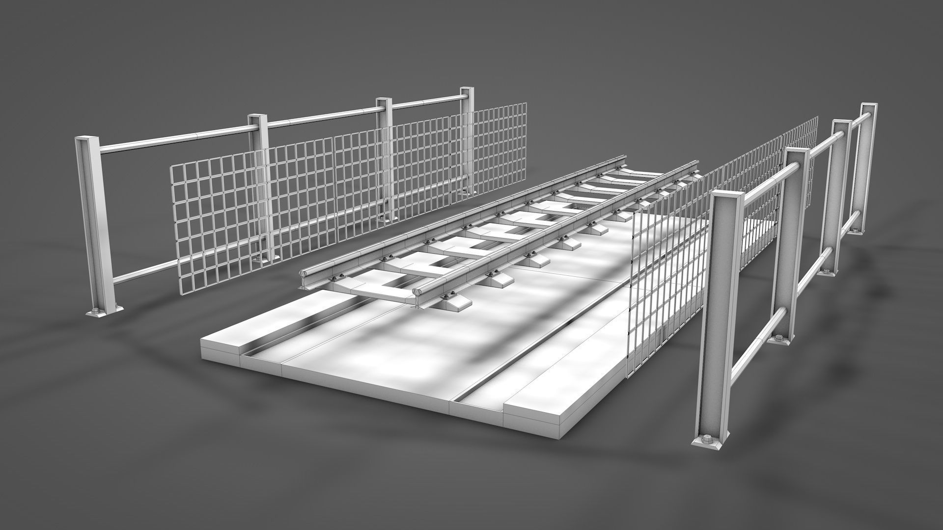 Modular Railway Bridge Pack 3D model | CGTrader