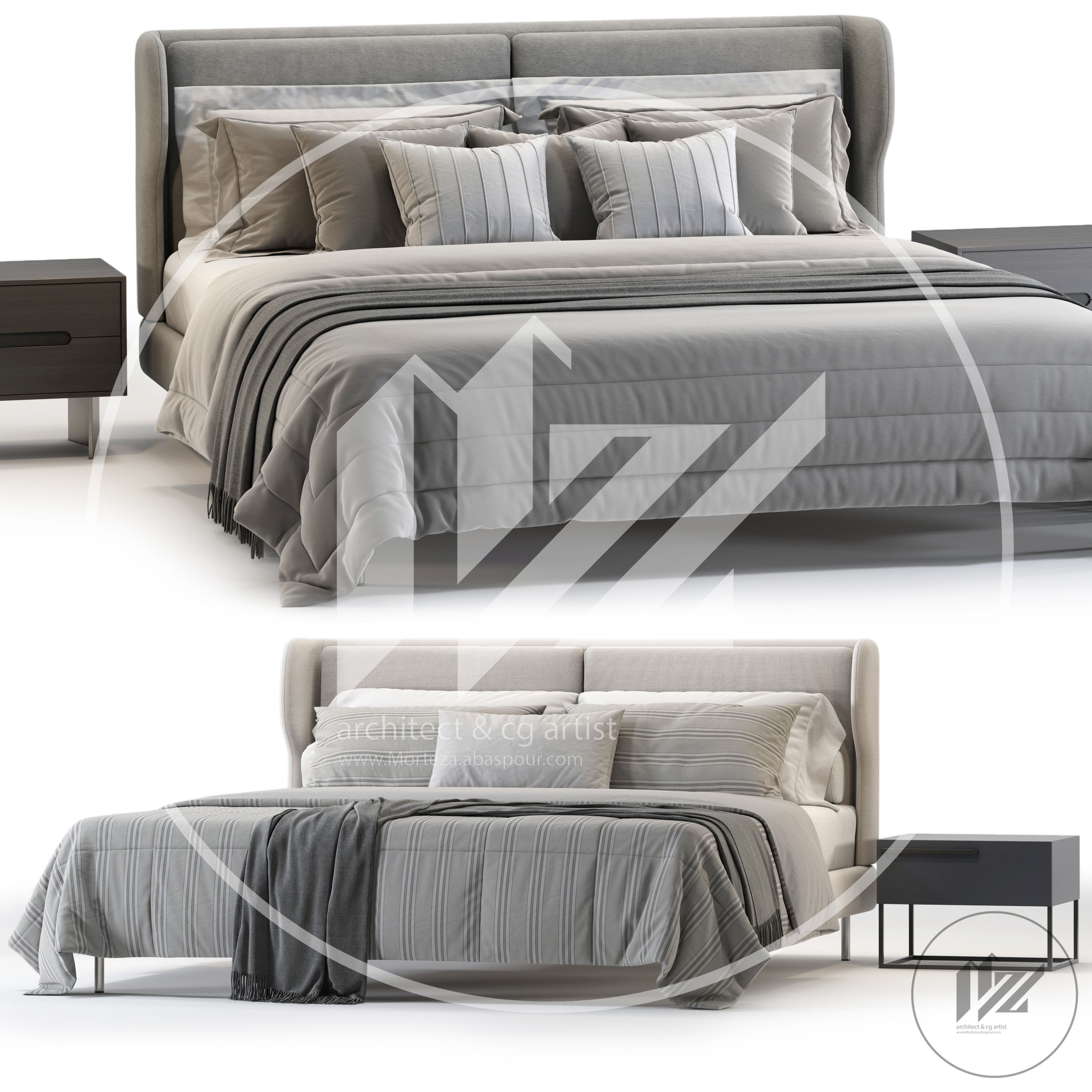 Bonaldo River Bed 3D model | CGTrader