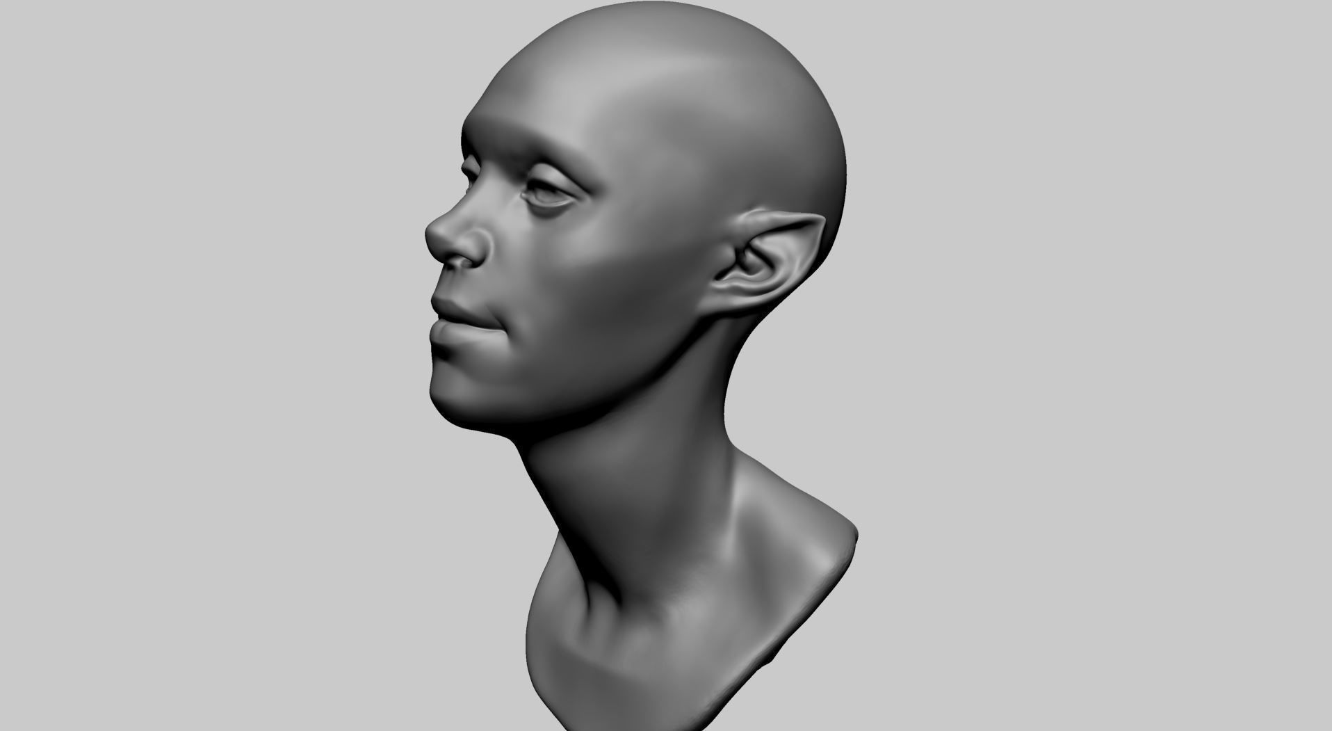 Base Female Head E 3D model | CGTrader