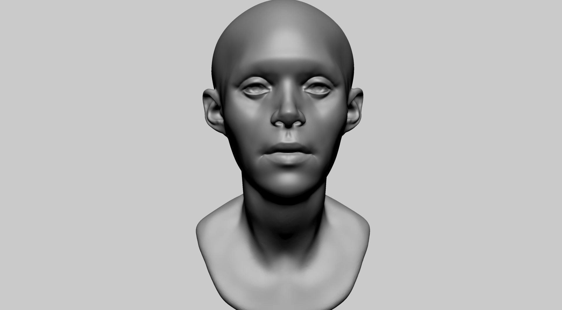 Base Female Head E 3D model | CGTrader