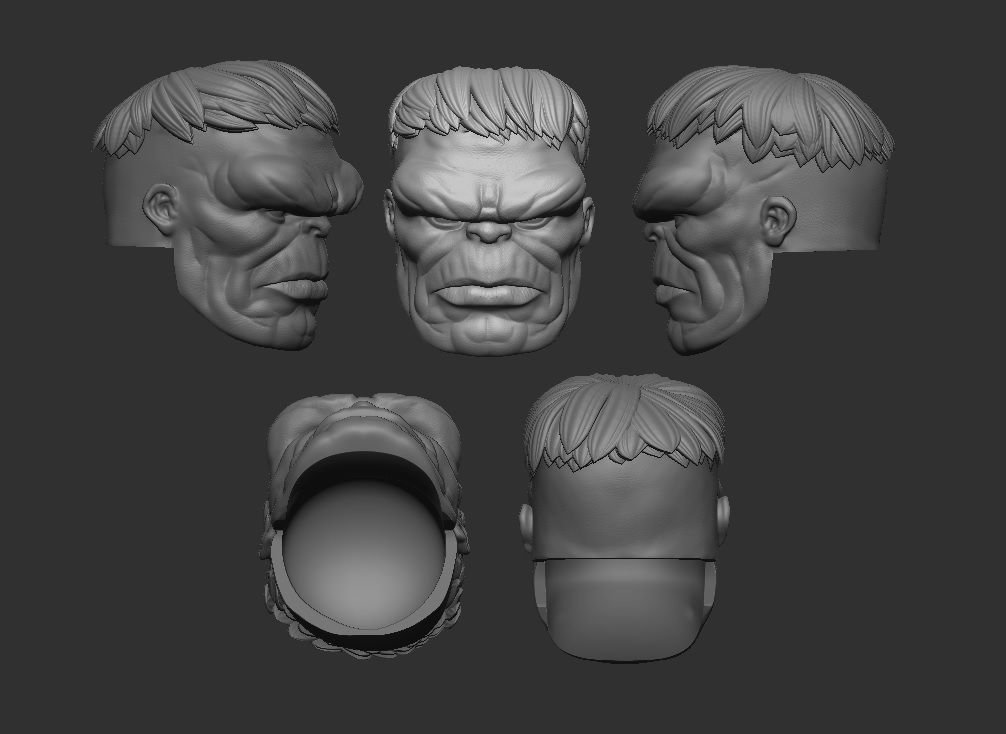 Classic Hulk - Headsculpt for Action Figures 3D model 3D printable ...