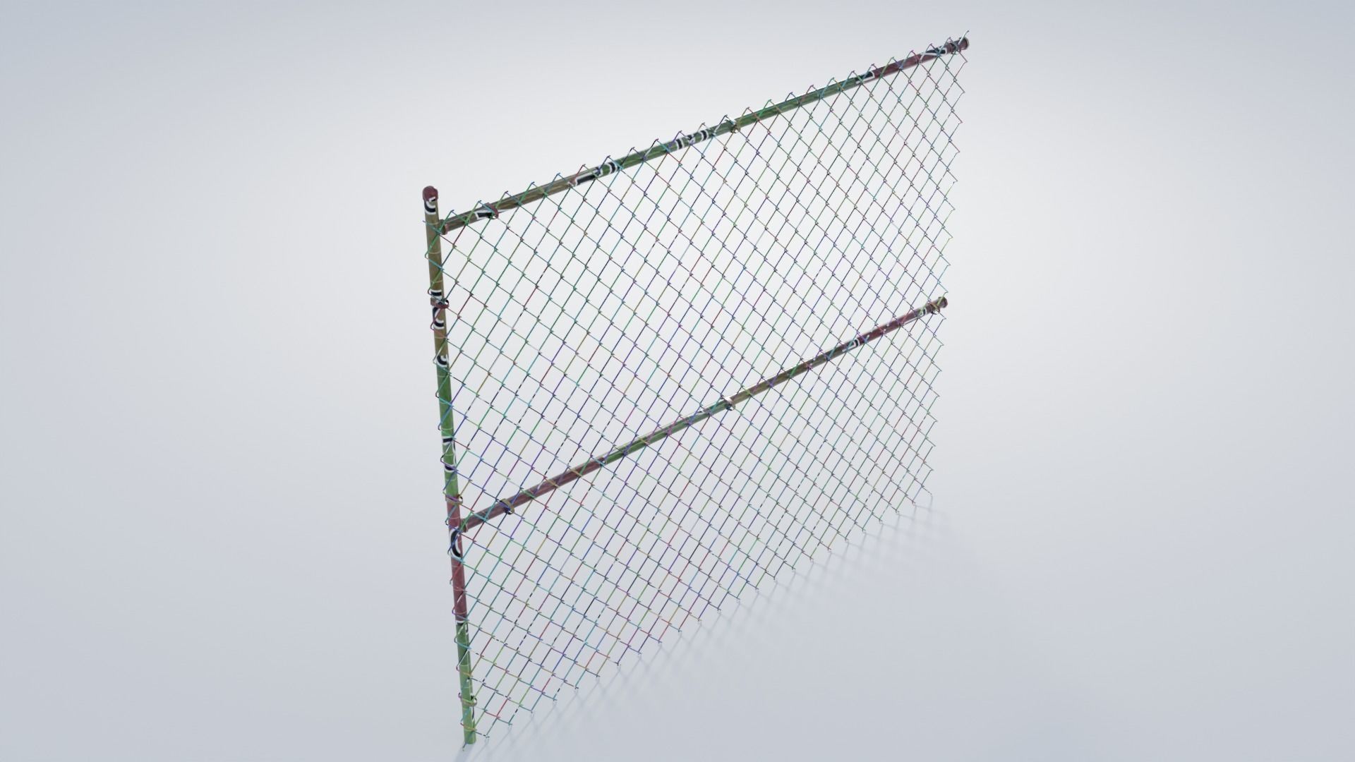 3D model Clean and Rusty Chain Link Fence VR / AR / low-poly | CGTrader
