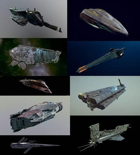 SPACESHIPS BUNDLE 01 3D model | CGTrader