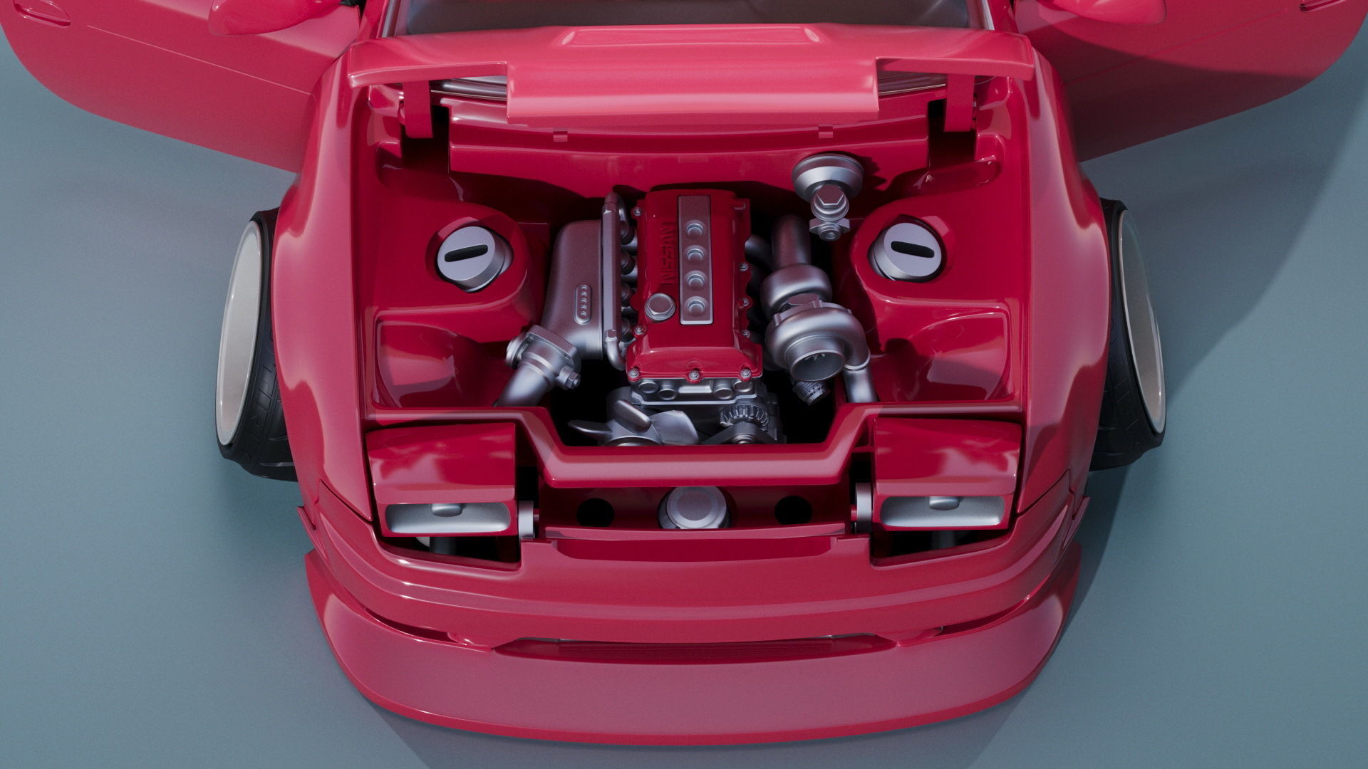 Nissan 200sx s13 tooned car model kit for 3d print 3D model 3D ...