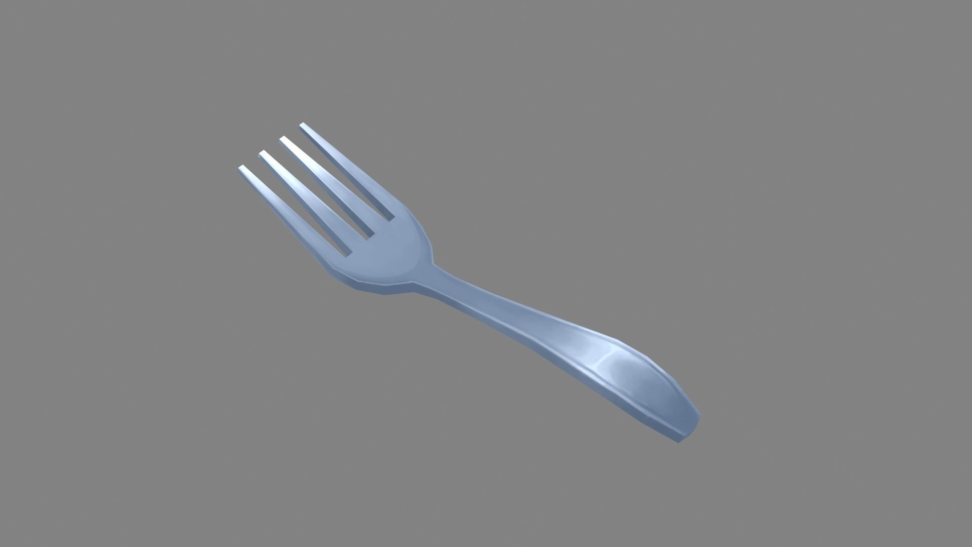 3D model Cartoon Silver Fork VR / AR / low-poly | CGTrader