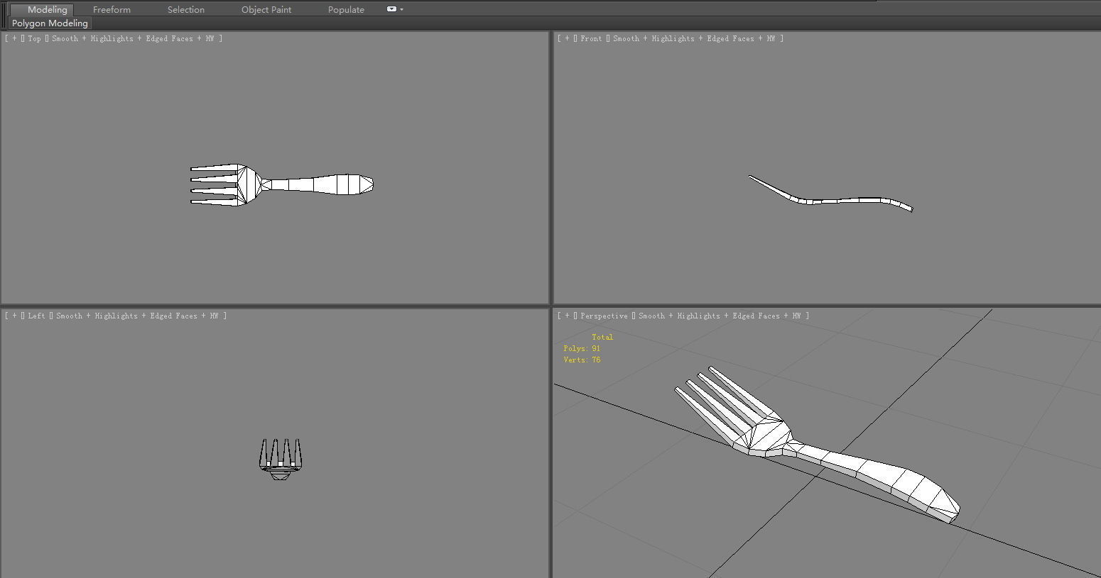 3D model Cartoon Silver Fork VR / AR / low-poly | CGTrader