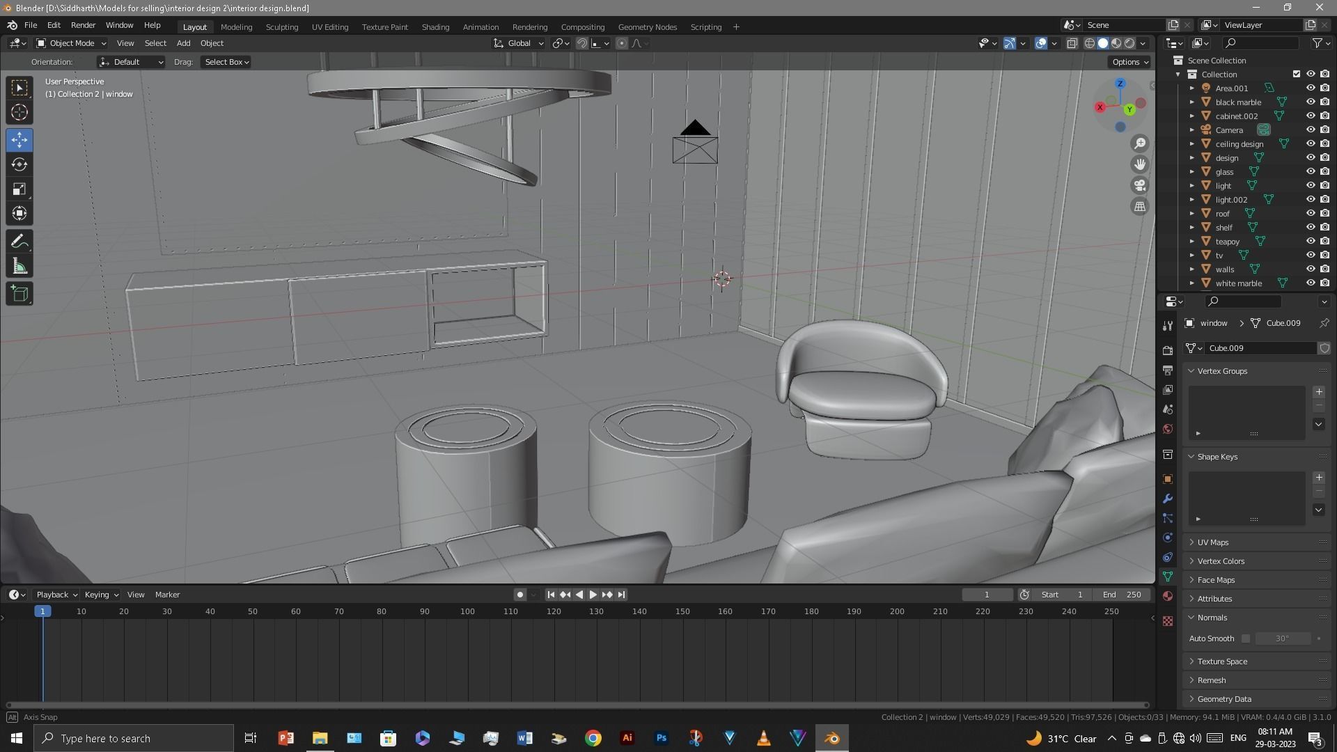 Interior design 3D model | CGTrader