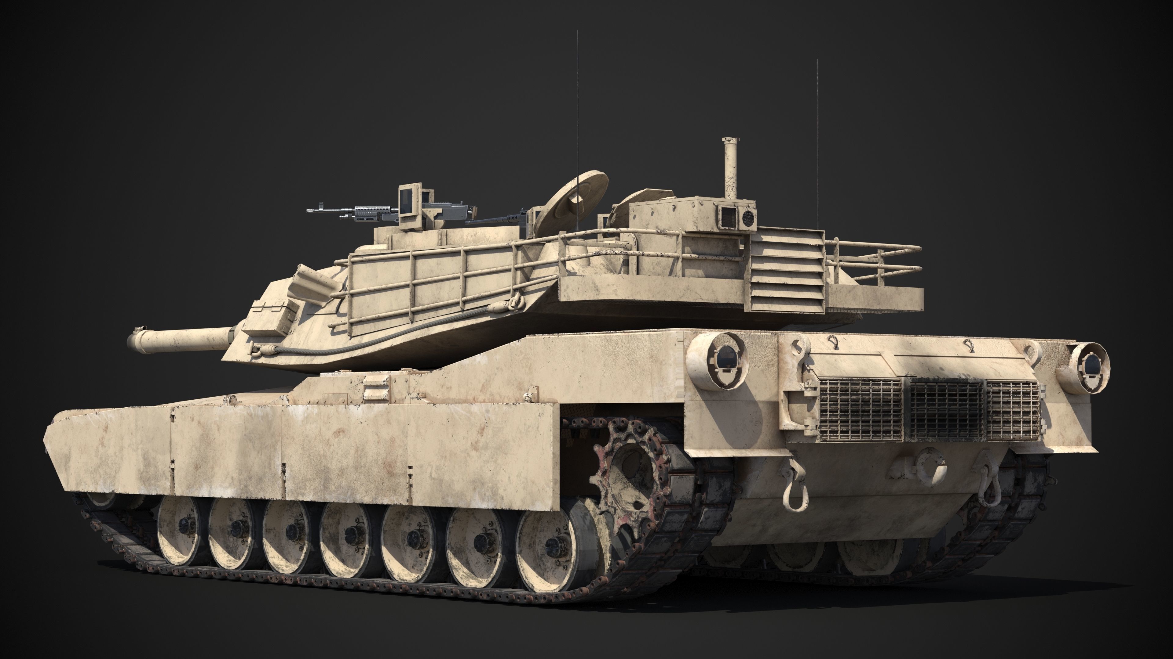 M1A2 Abrams Rigged 3D model animated rigged | CGTrader