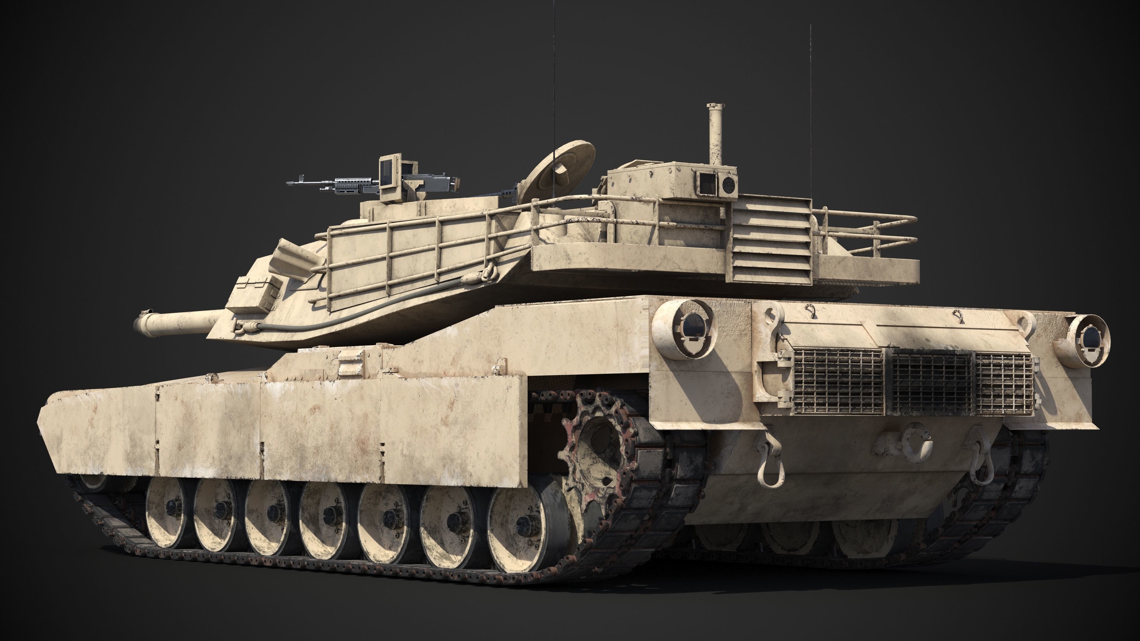 M1A2 Abrams Rigged 3D model animated rigged | CGTrader