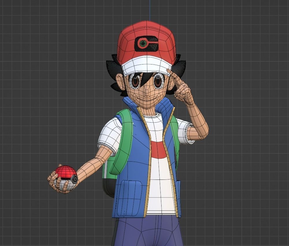 Ash Ketchum 3D Model 3D model rigged | CGTrader