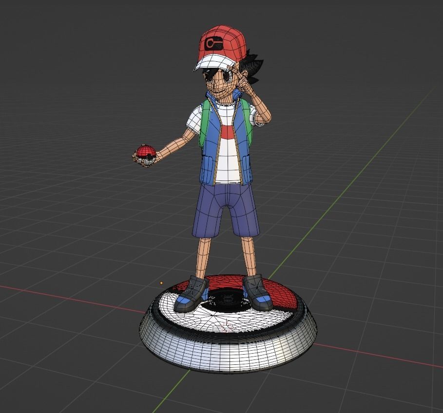 Ash Ketchum - Pokemon 3D model rigged | CGTrader