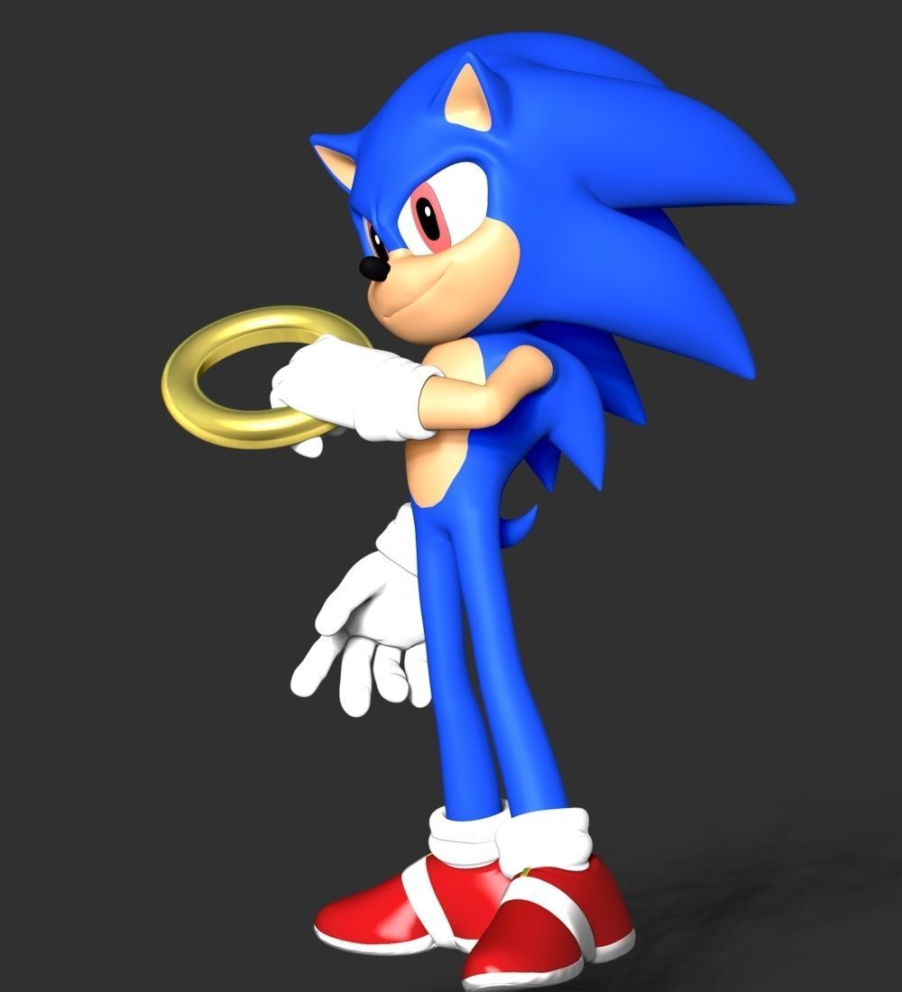 The Sonic Fanart 3D model 3D printable | CGTrader