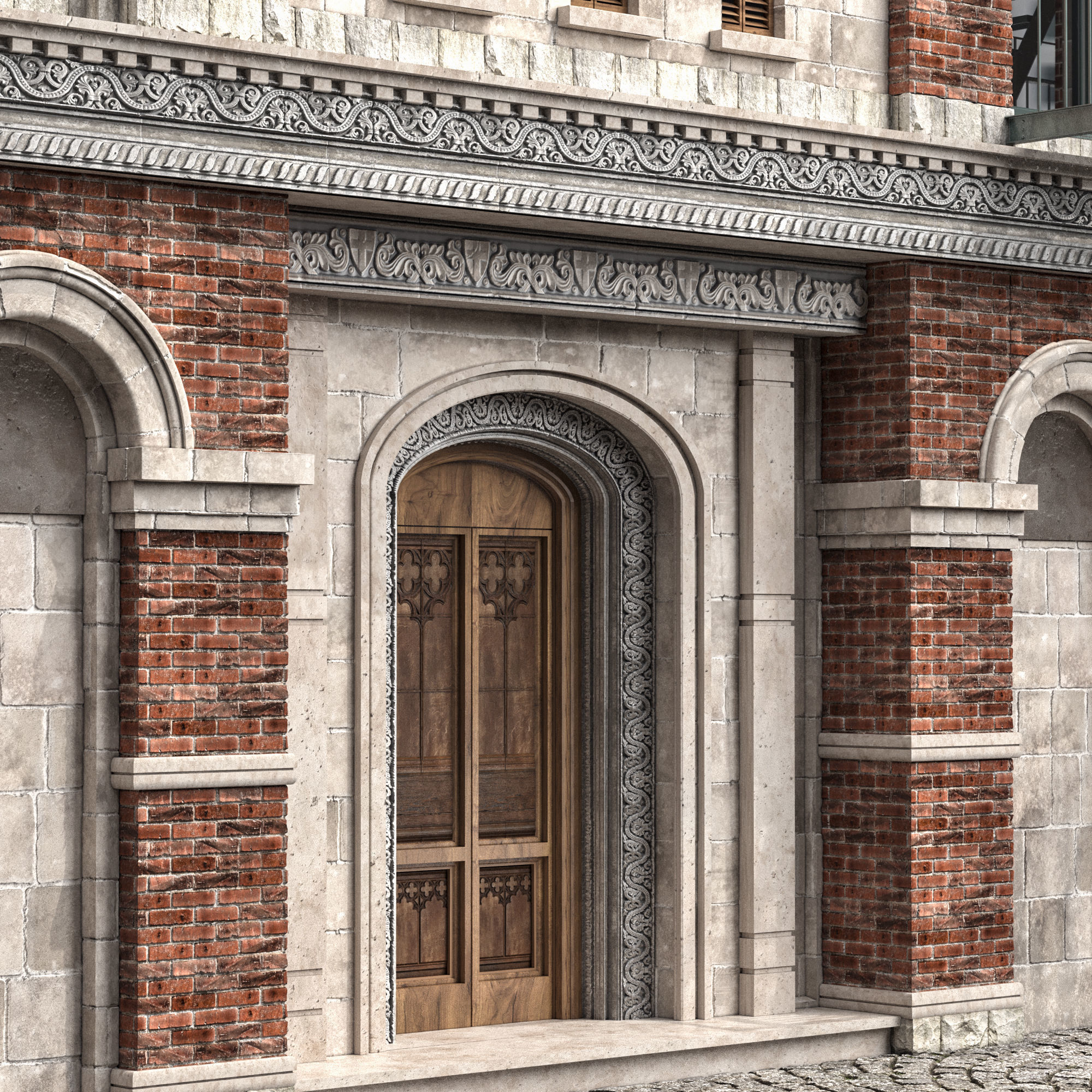 brick building 2 3D model | CGTrader
