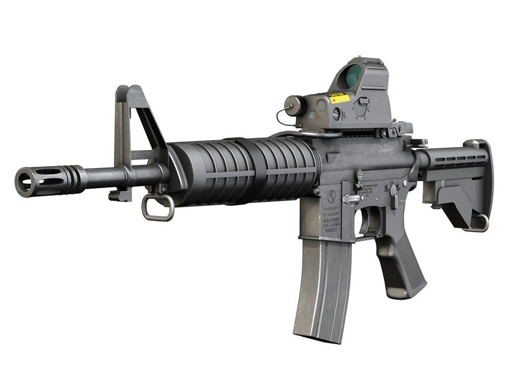 Colt M4A1 Commando MARS 3D model | CGTrader