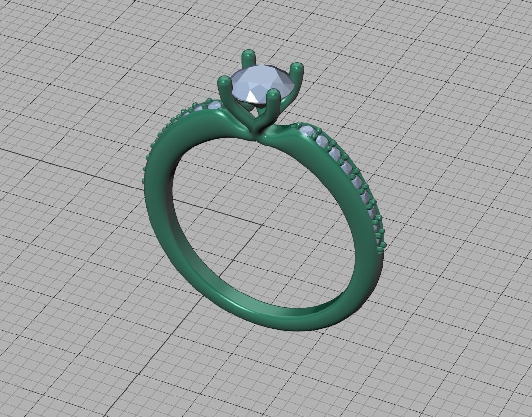Nora Half Carat Solitaire Engagement Ring 3dmodel 3D model 3D printable | CGTrader
