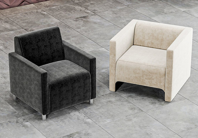 Davos Lounge Armchair 3D model | CGTrader