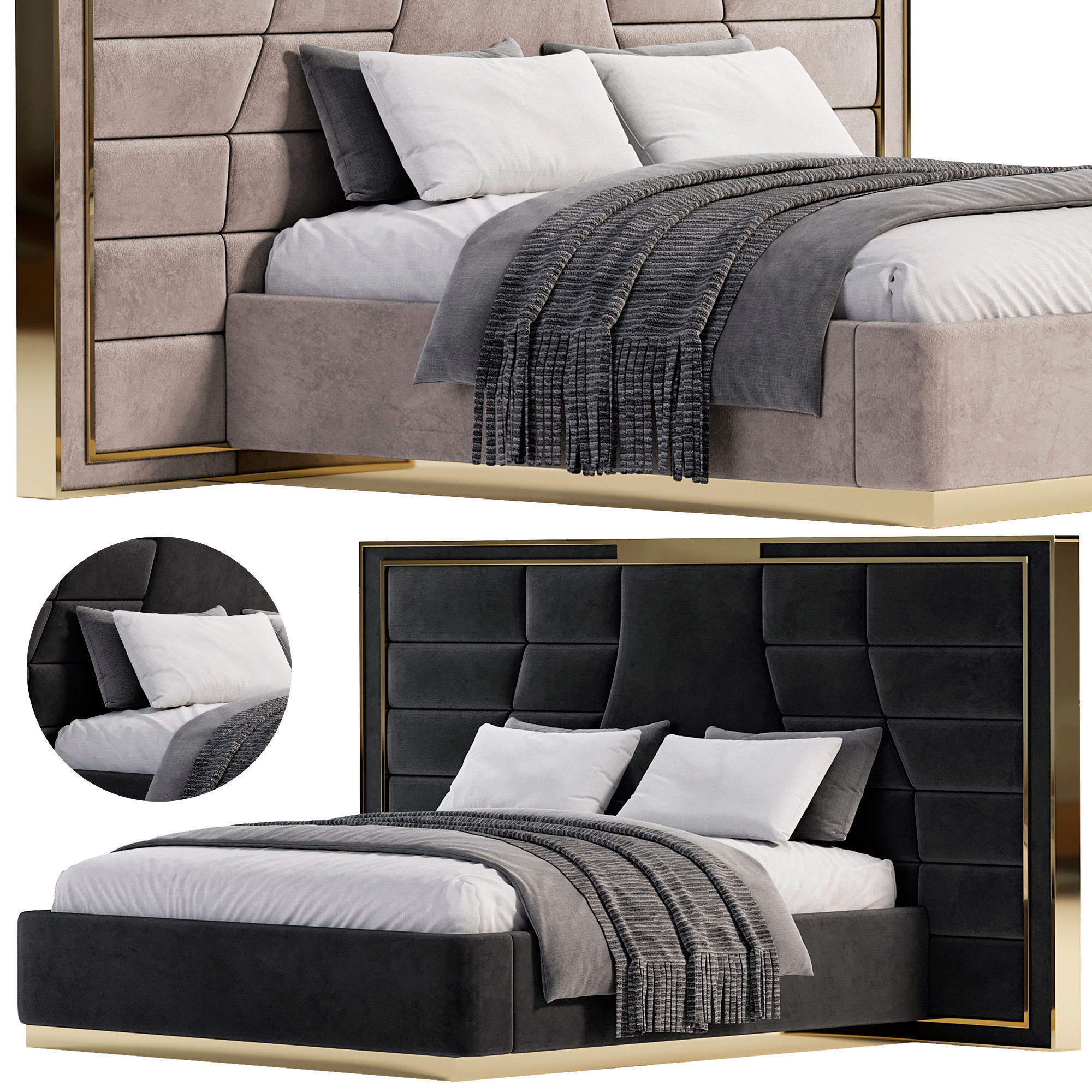 Leyborn Bed By Evgor Luxury 3D model | CGTrader