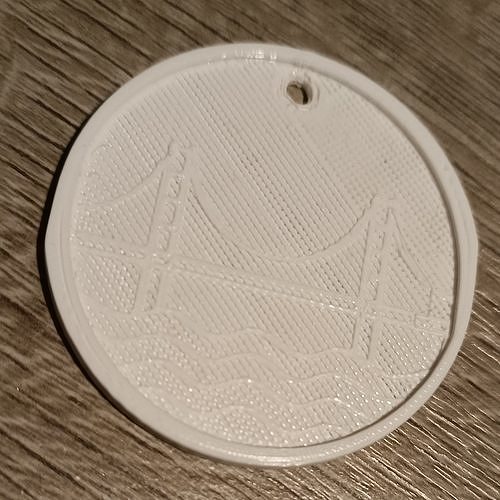 Golden Gate Bridge Keychain 3D model 3D printable | CGTrader