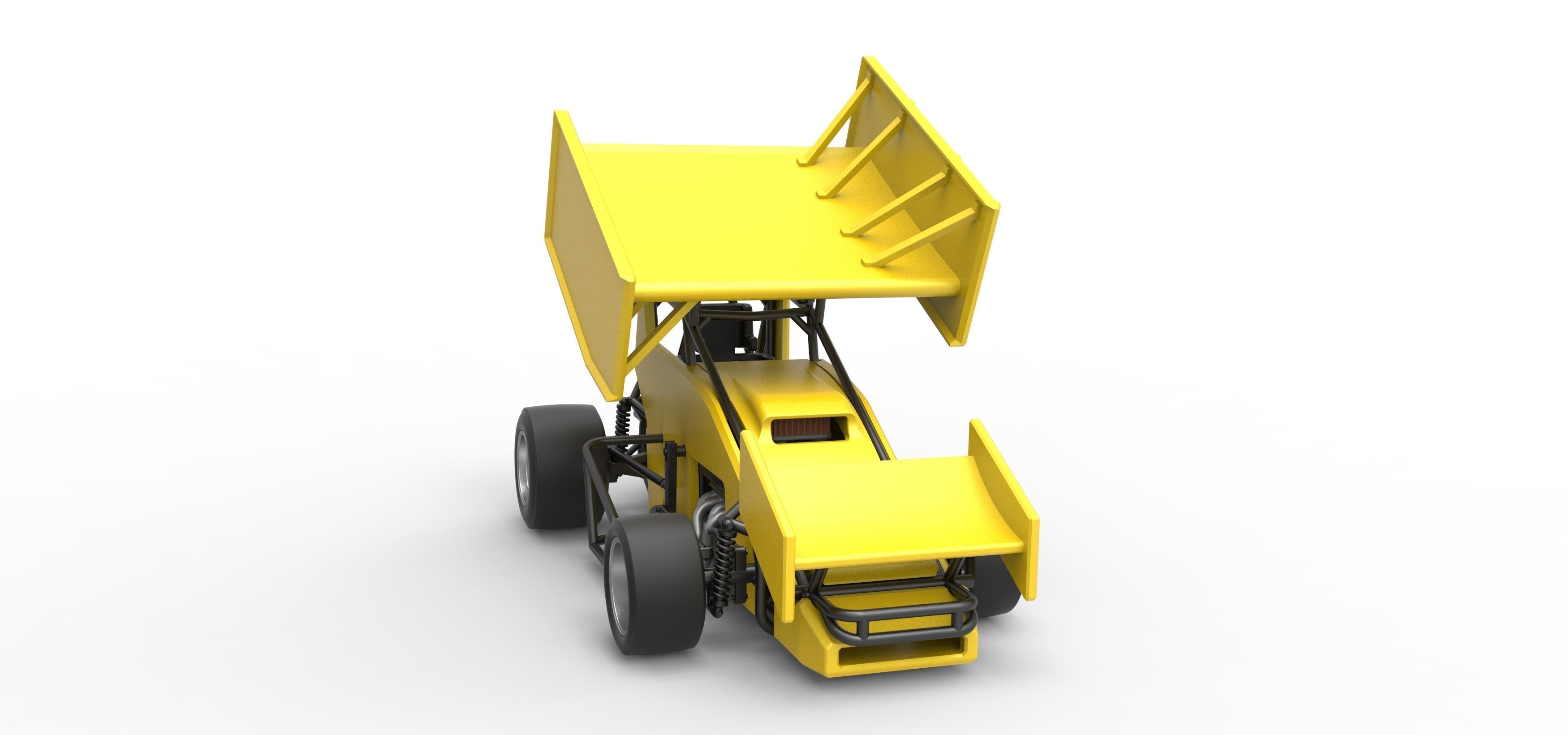 Diecast Pavement Winged Sprint car Scale 1 to 25 3D model 3D printable ...