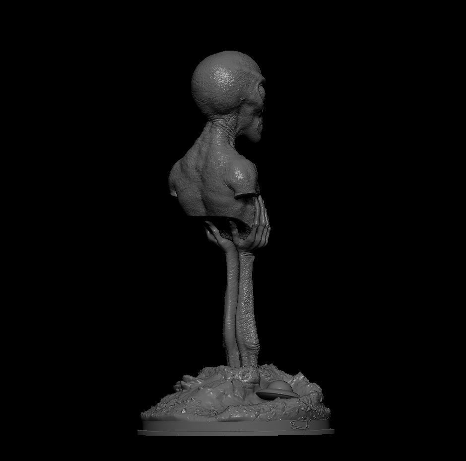 Grey Alien Bust 3D model for printing 3D model 3D printable | CGTrader