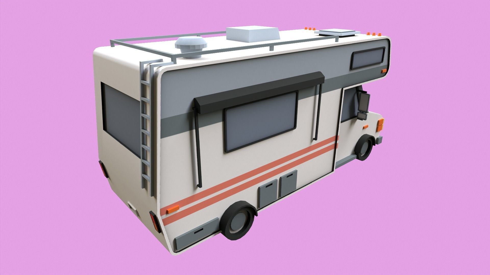3D model Lowpoly Camper VR / AR / low-poly | CGTrader