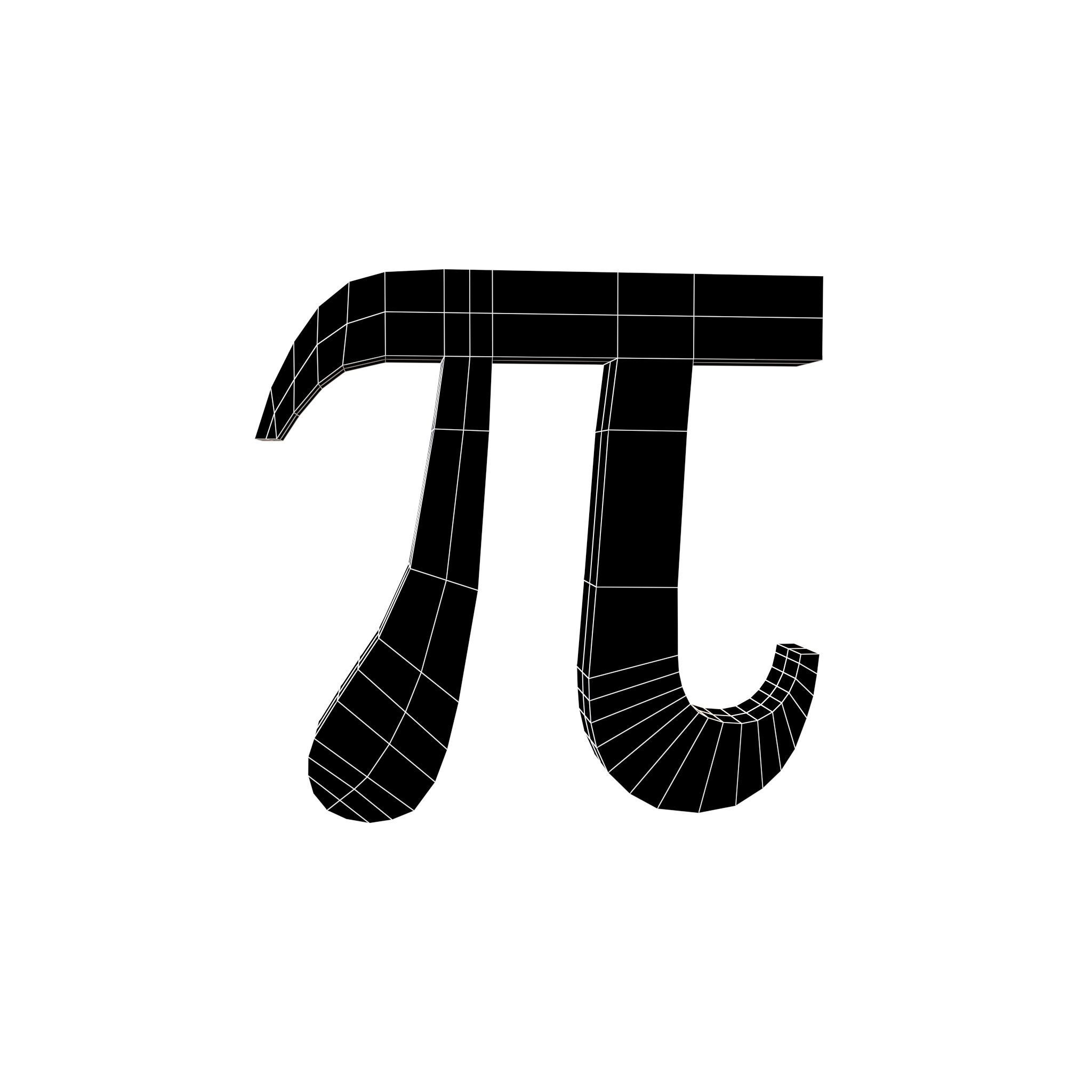 3d Model Pi Symbol V1 001 Vr Ar Low Poly Cgtrader