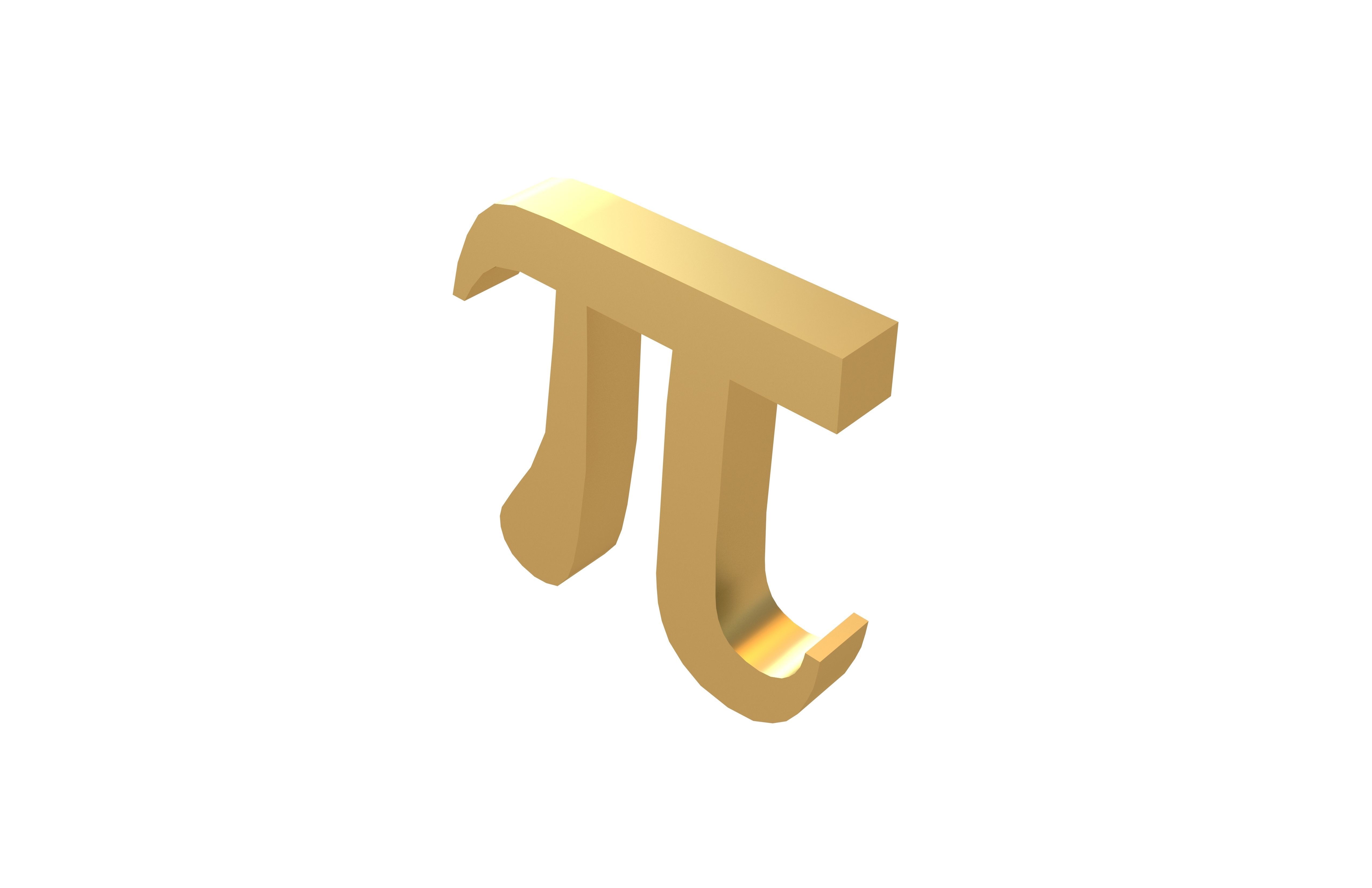 3d Model Pi Symbol V1 002 Vr Ar Low Poly Cgtrader
