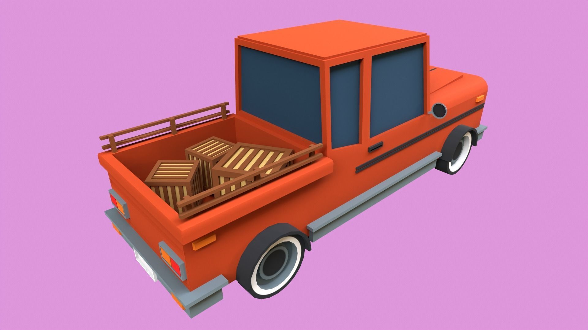 3D model Lowpoly Pickup Truck VR / AR / low-poly | CGTrader