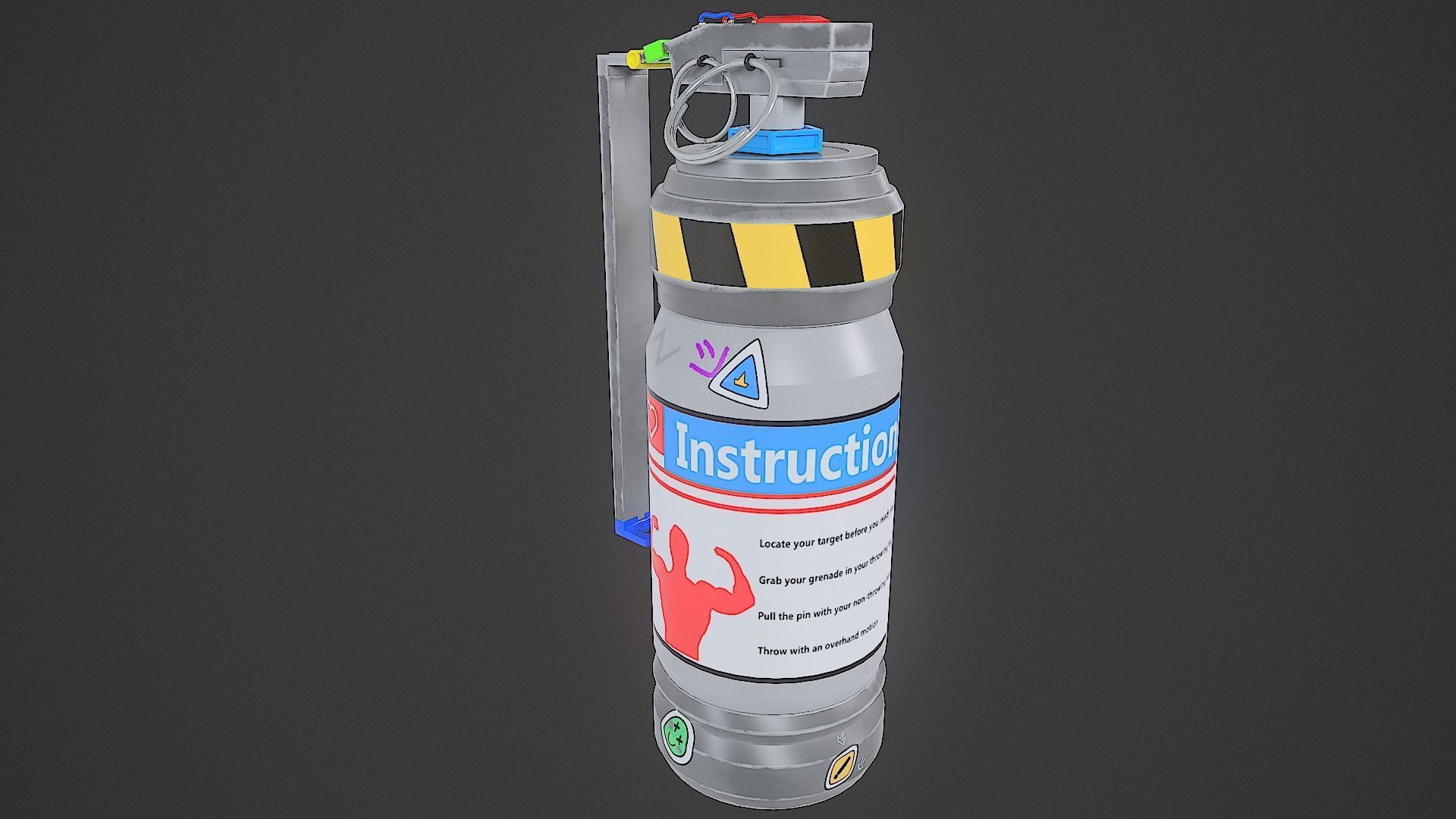 3D model Cyberpunk style Grenade VR / AR / low-poly | CGTrader