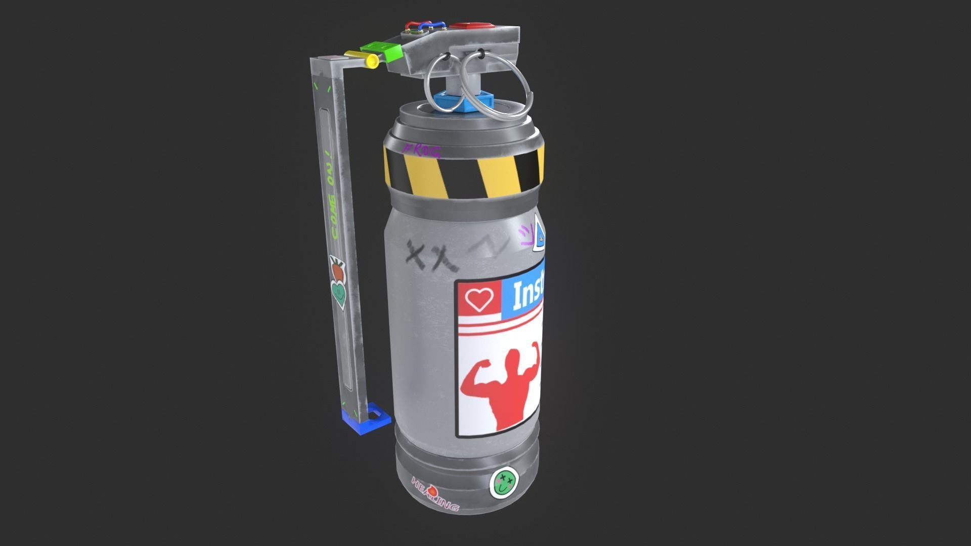 3D model Cyberpunk style Grenade VR / AR / low-poly | CGTrader