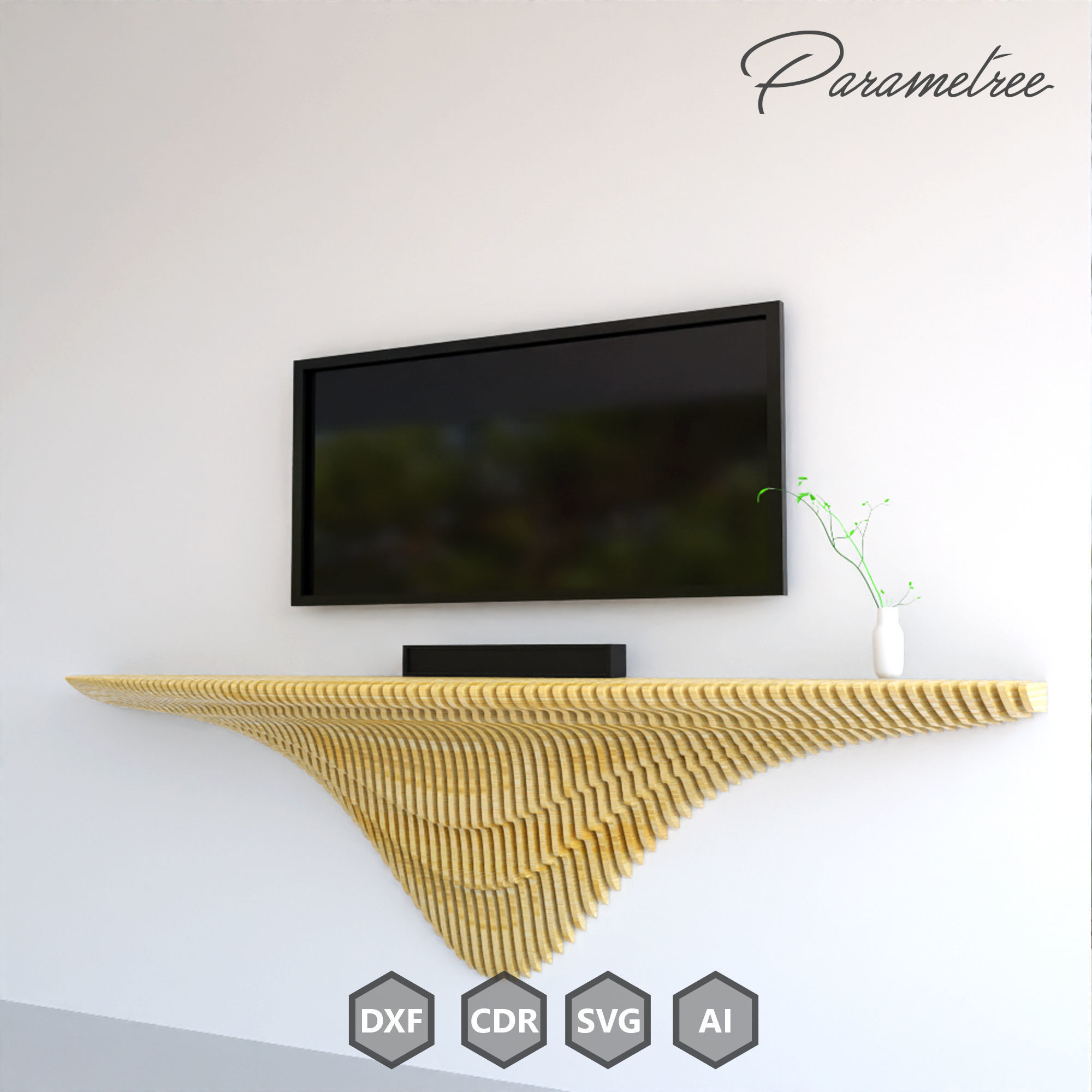Parametric shelf 02 Design filesfor cnc cutting 3D model | CGTrader