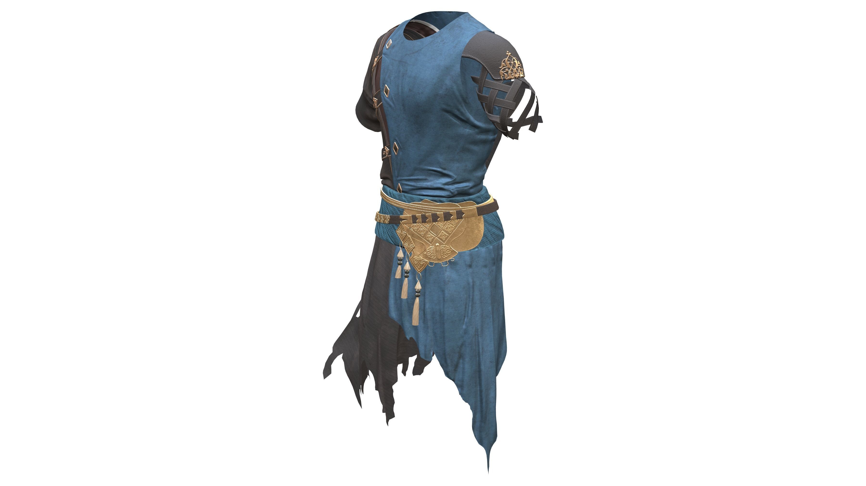 3D model Medieval Assasin Outfit VR / AR / low-poly | CGTrader