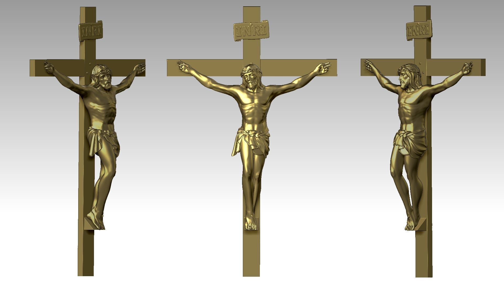 Jesus Christ on the Cross 3D model 3D printable | CGTrader