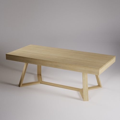 Dining table masiv Oak wood 3D model | CGTrader
