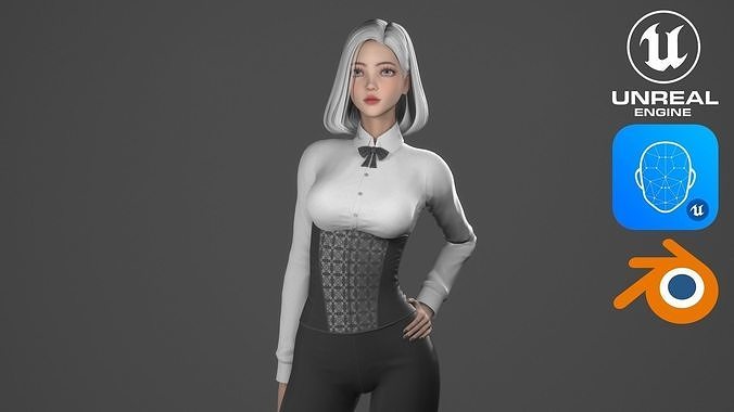 3D model Girl - Game Ready VR / AR / low-poly | CGTrader
