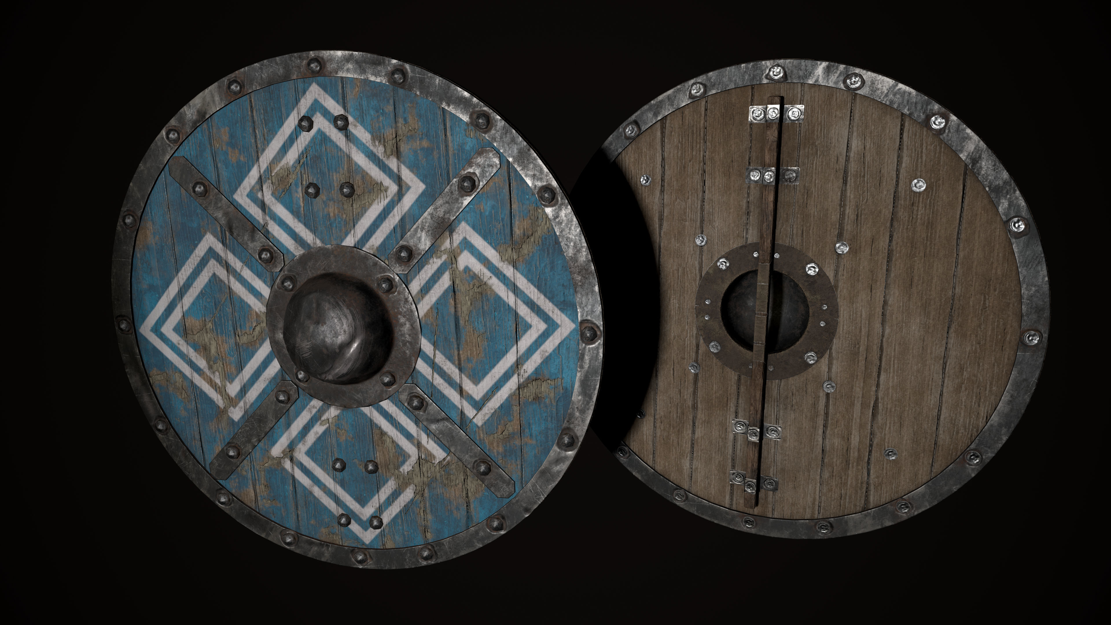 3D model Viking axe Viking war hammer Great viking sword Viking shields ...