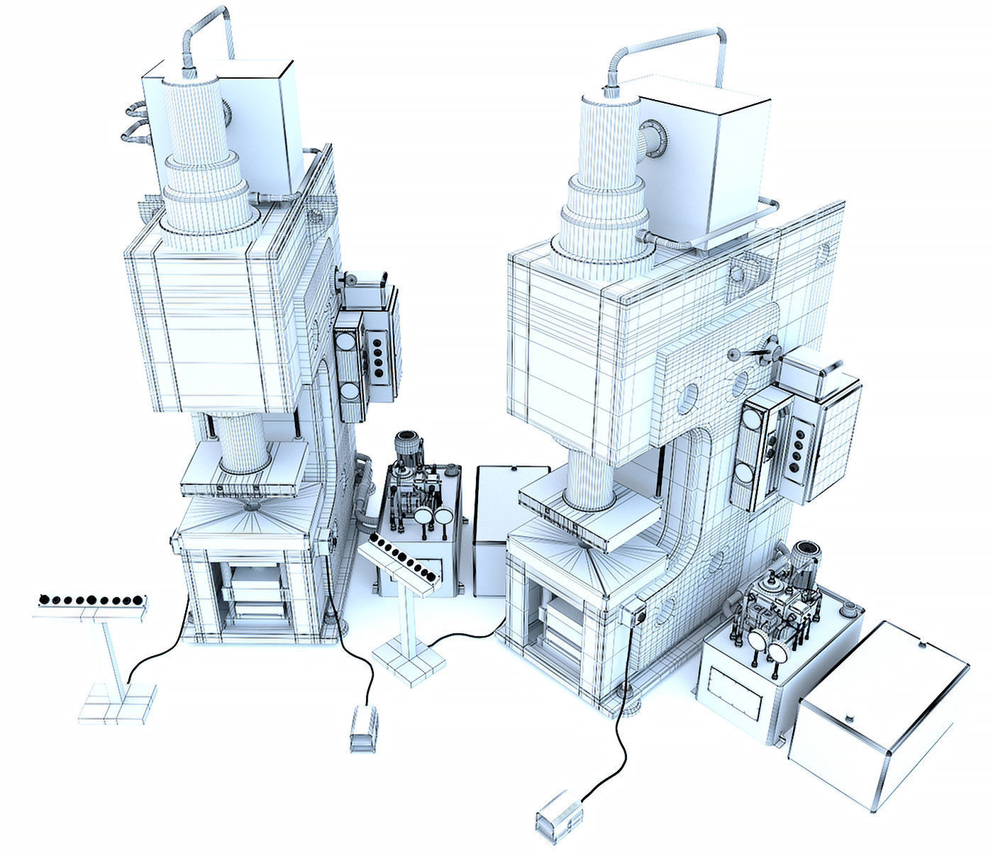 Industrial machine tool hydraulic press PYE250A 3D model | CGTrader