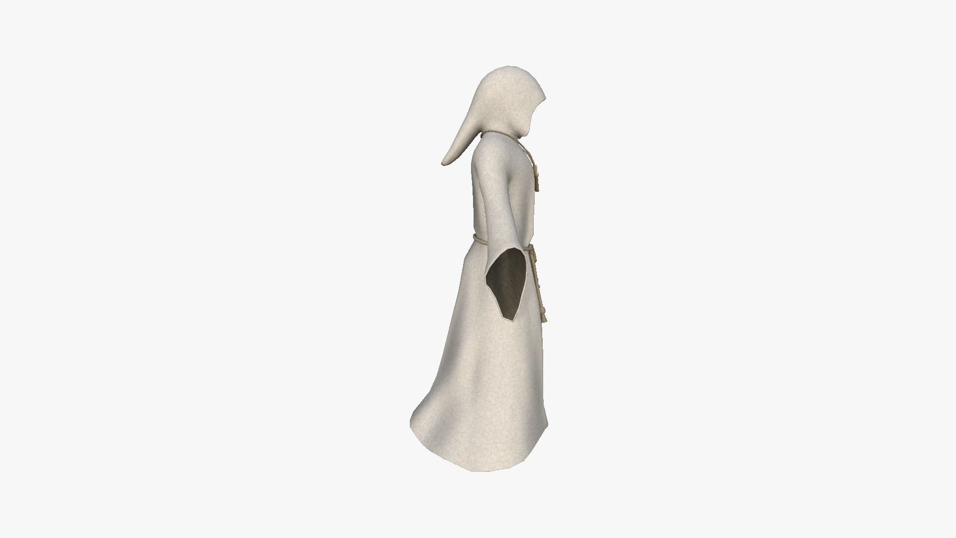 3D model Priest Outfit A09 Full White - Character Clothing Design VR ...