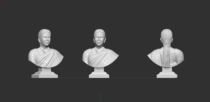 female bust 3D model 3D printable | CGTrader