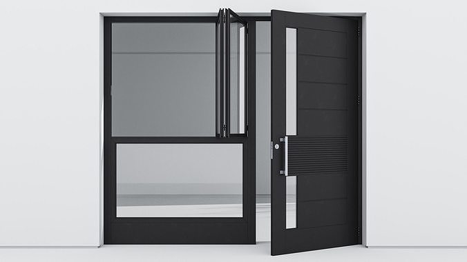 Aluminium door 260 3D model | CGTrader