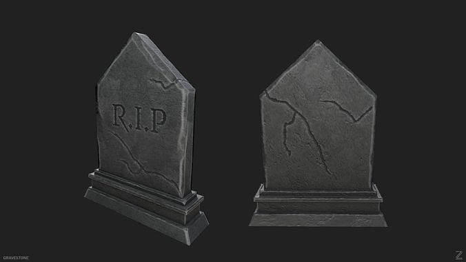 3D model Gravestone VR / AR / low-poly | CGTrader