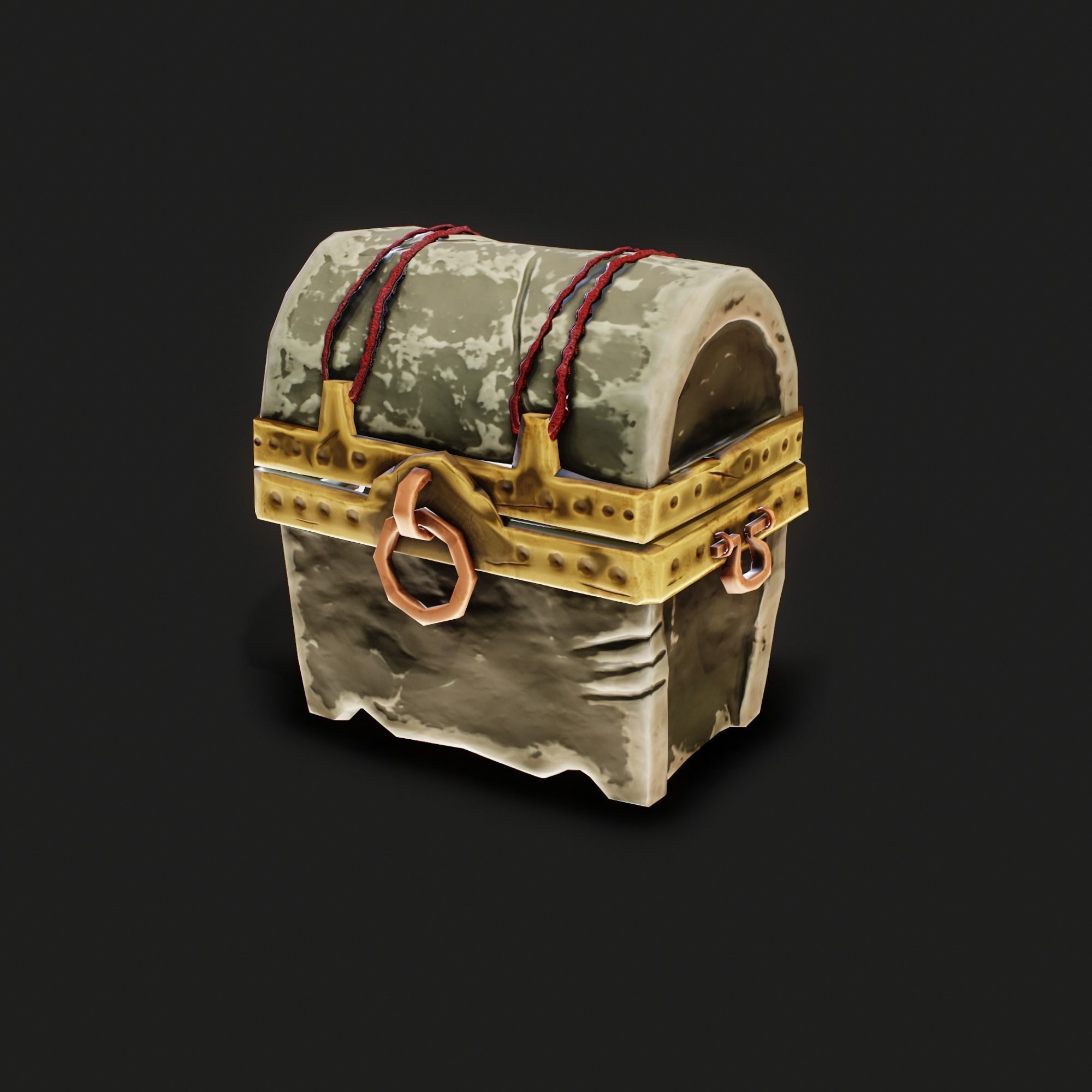3D model Stylized Stone chest - PBR Game Ready VR / AR / low-poly ...