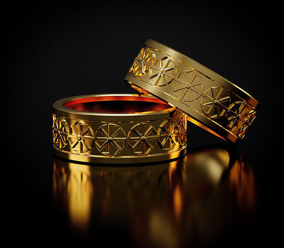 Slavic Kolovrat ring 3D model 3D printable | CGTrader
