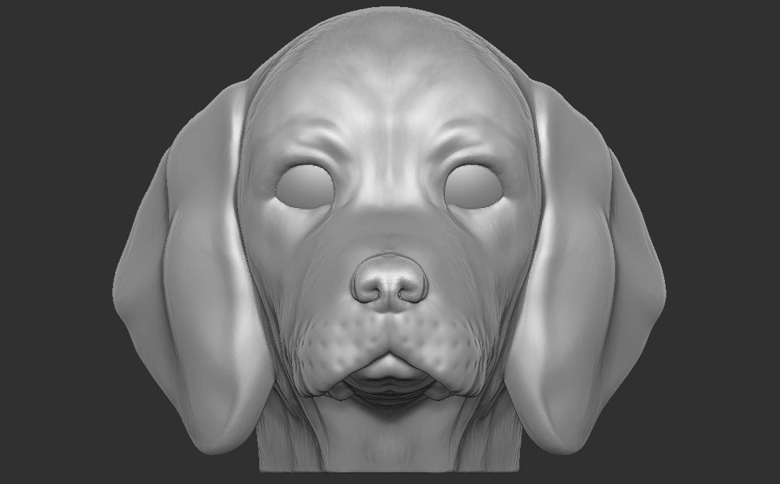 Puppy of Beagle dog head for 3D printing 3D model 3D printable | CGTrader