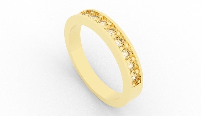 ring woman line 3D model | CGTrader